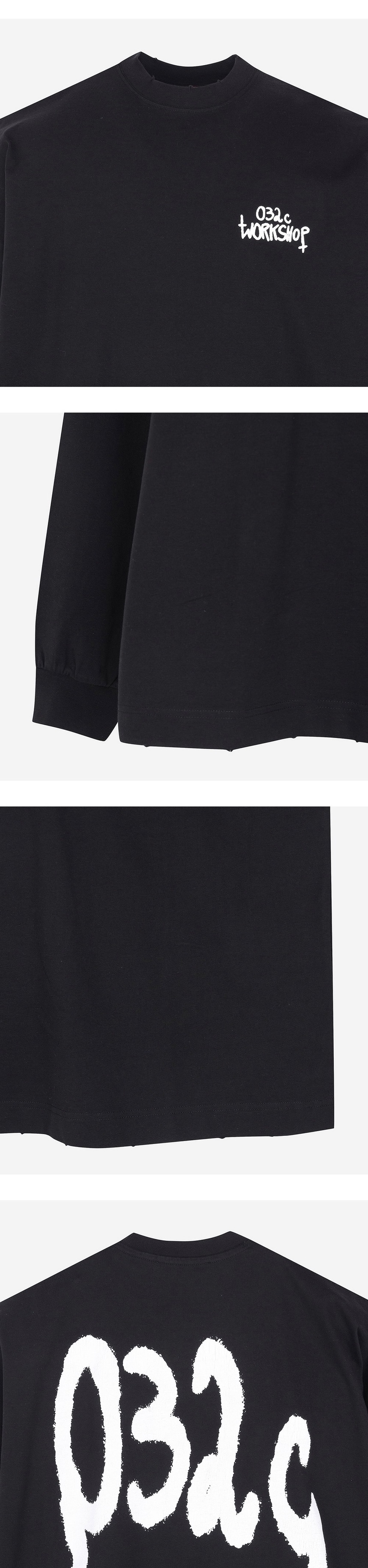 032c 메이헴 오버사이즈 롱슬리브 워시드 블랙 | 032c | KREAM