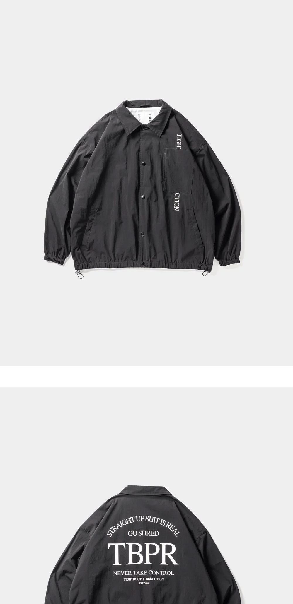 타이트부스 스트레이트 업 코치 자켓 블랙 | Tightbooth | KREAM
