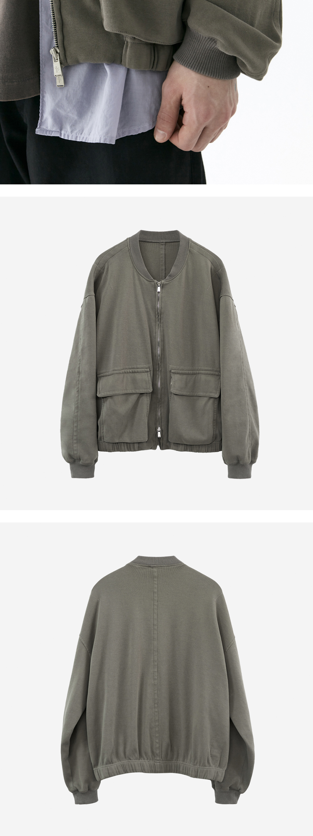 폴리테루 워시드 저지 자켓 카키 베이지 | Polyteru | KREAM