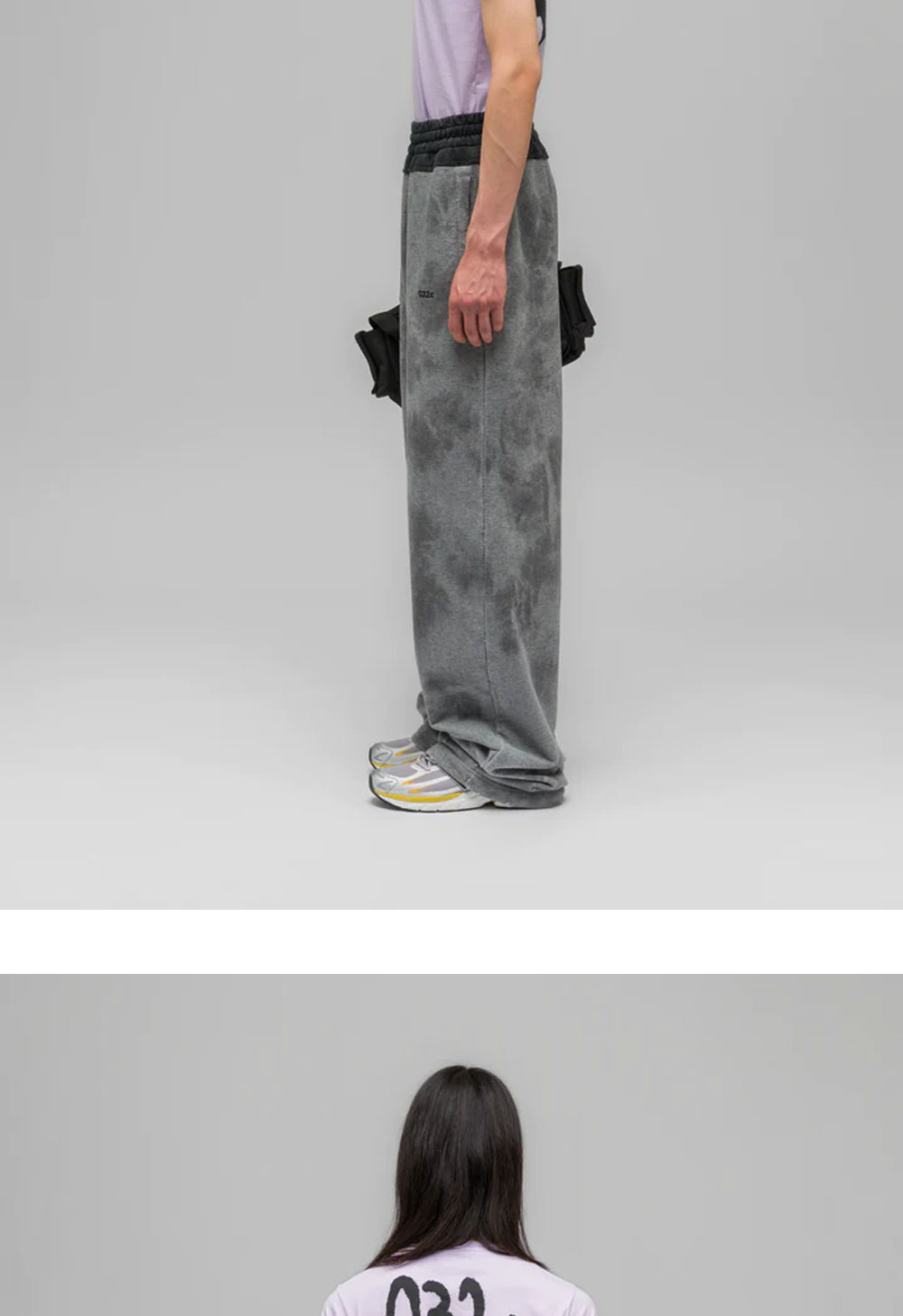 032c 글로우 스테인 스웨트팬츠 그레이 멜란지 | 032c | KREAM