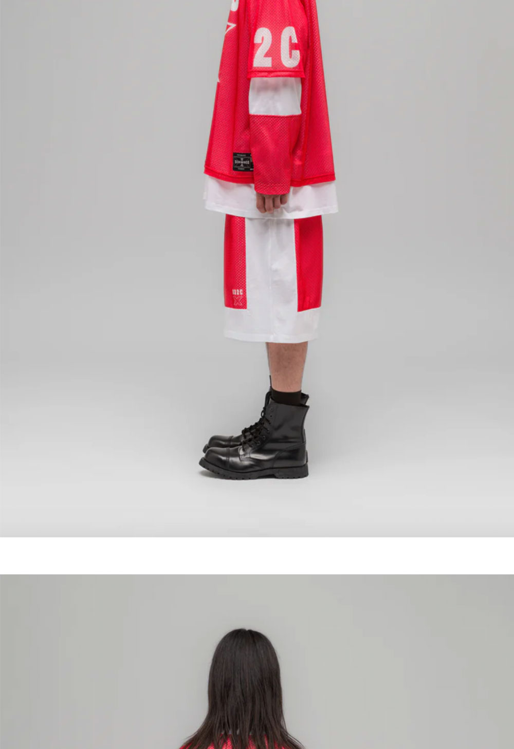 032c 랙스 레이어드 롱슬리브 레드 | 032c | KREAM