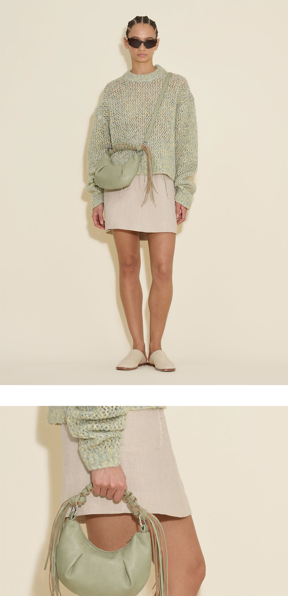 홀츠베일러 우먼 코쿤 마이크로 백 라이트 그린 | Holzweiler | KREAM