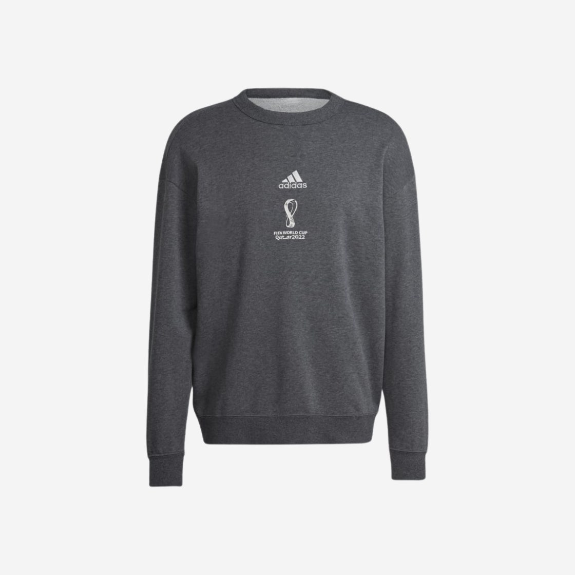 아디다스 2022 피파 월드컵 오피셜 엠블럼 스웨트셔츠 다크 그레이 헤더 - KR 사이즈 | Adidas | KREAM