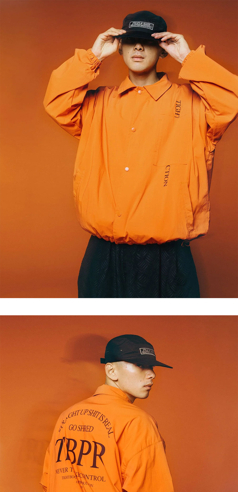 타이트부스 스트레이트 업 코치 자켓 오렌지 | Tightbooth | KREAM