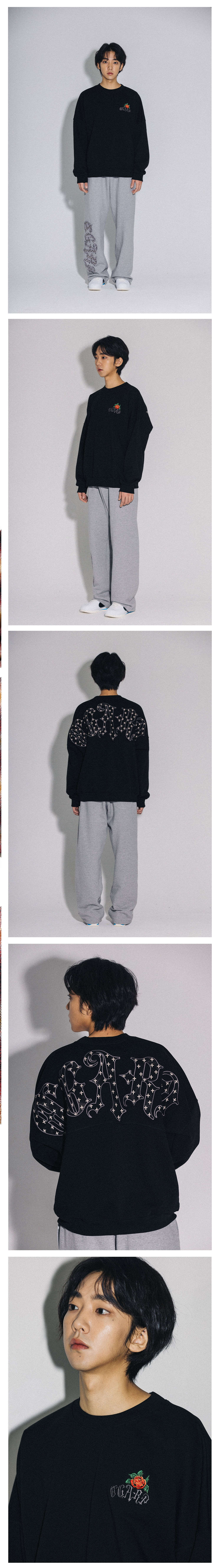 오가프 십자가 로고 스웨트 블랙 | OGARP | KREAM