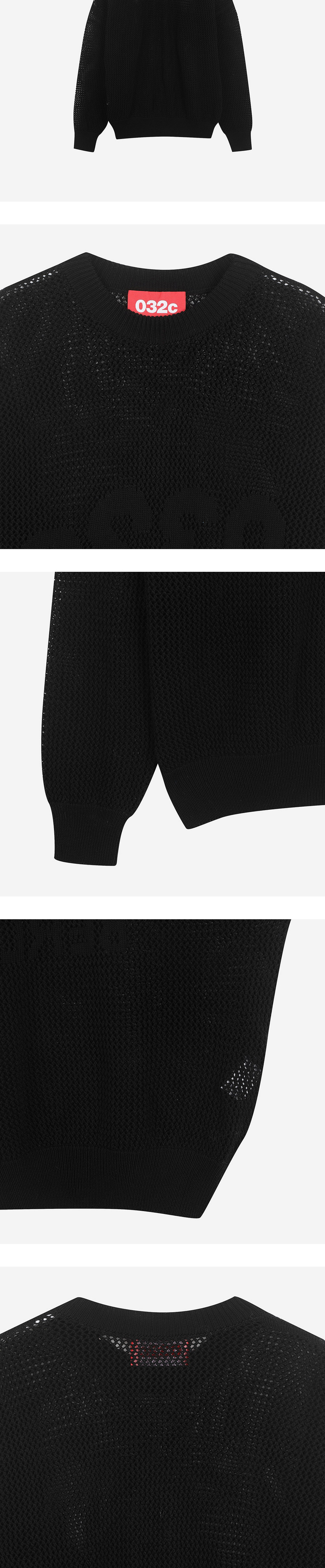 032c 셀피 레이스 니트 스웨터 블랙 | 032c | KREAM