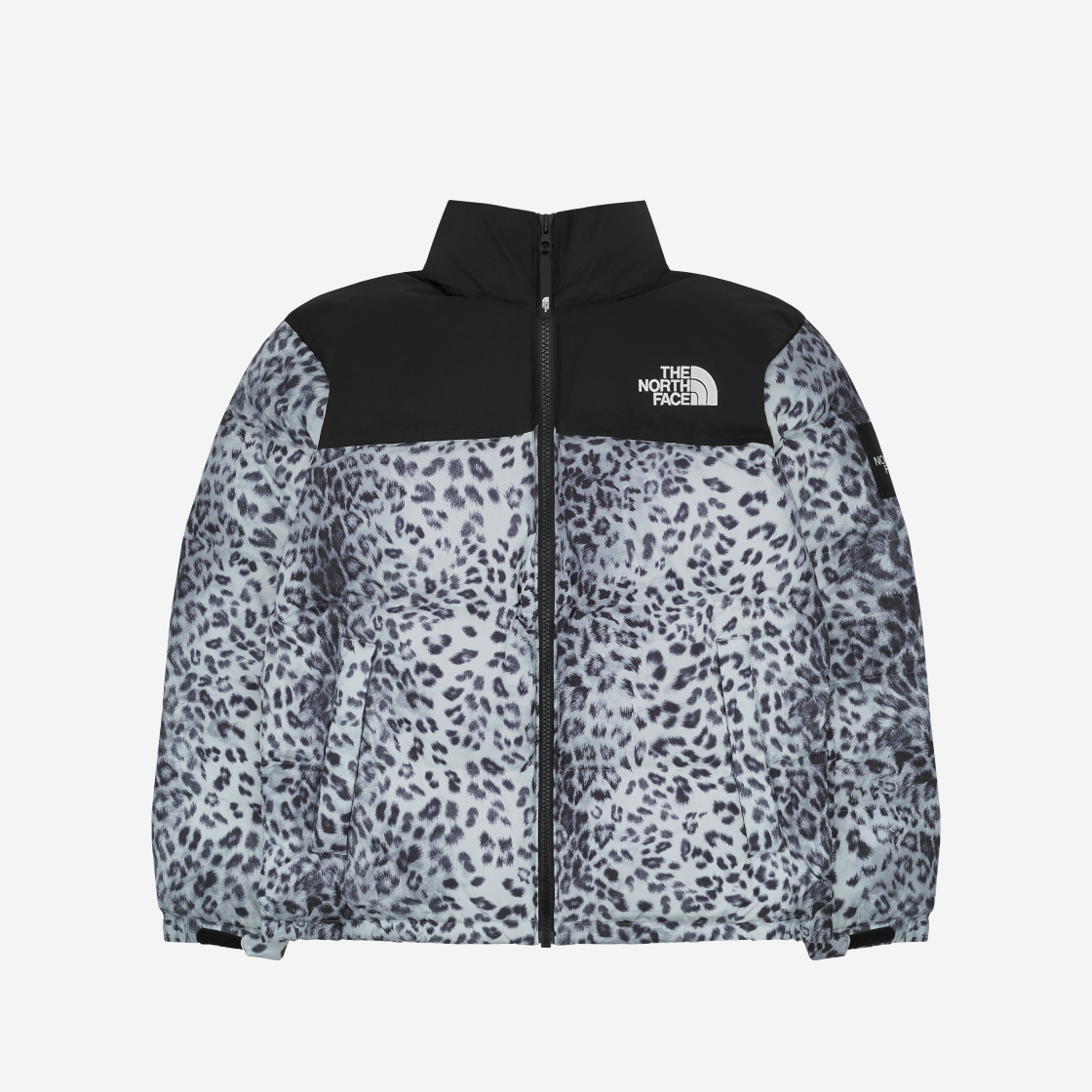 노스페이스 화이트 라벨 노벨티 눕시 다운 자켓 프린트 실버 The North Face Kream