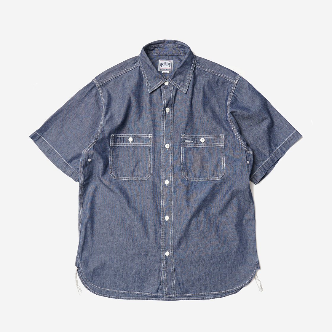 휴스턴 재팬 USN 코튼 워크 셔츠 인디고 빈티지 워시 (41084) | Houston Japan | KREAM