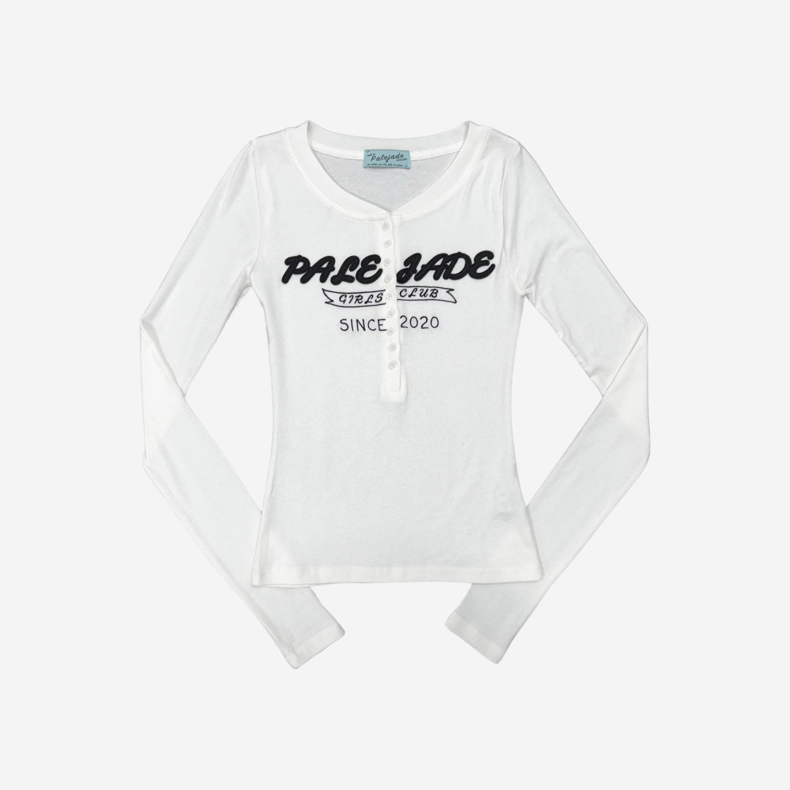 (W) 페일제이드 Y2K 패치 레터링 티셔츠 화이트 | Pale Jade | KREAM