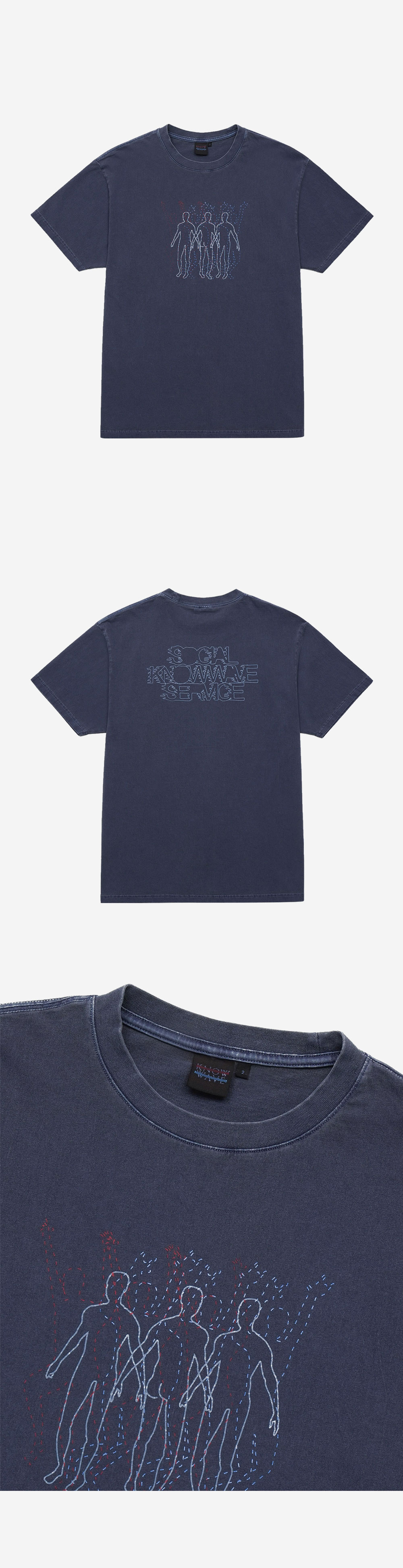 노우웨이브 SKS 티셔츠 네이비 | Knowwave | KREAM