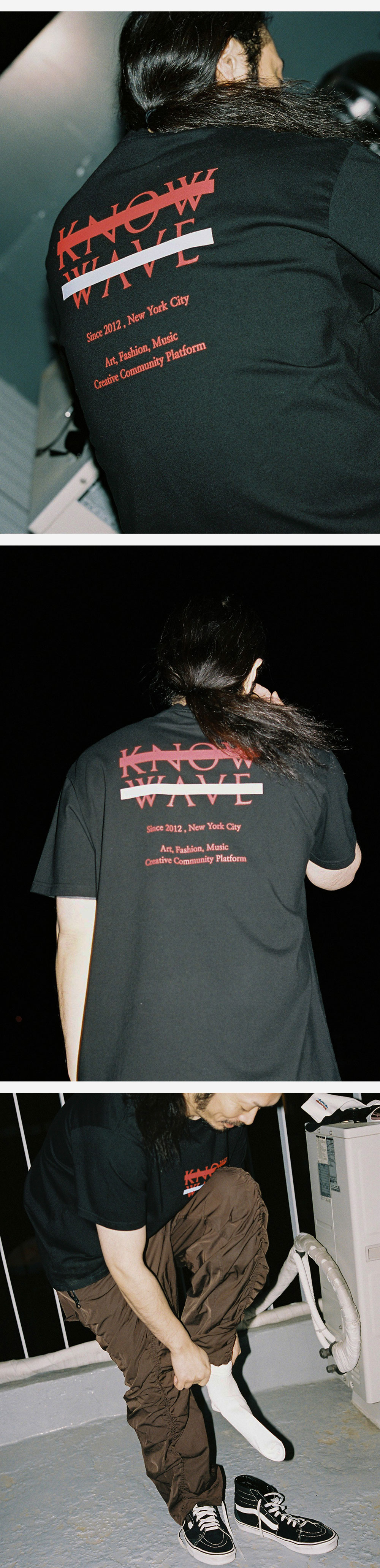 노우웨이브 아카이브 로고 티셔츠 블랙 | Knowwave | KREAM