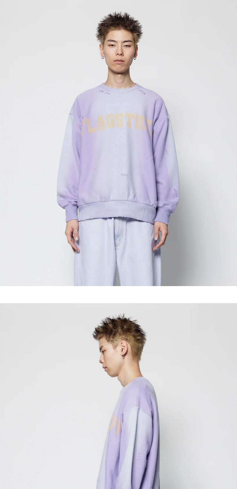 플래그스터프 보로 F-LAGSTUF-F 스웨트 퍼플 | Flagstuff | KREAM