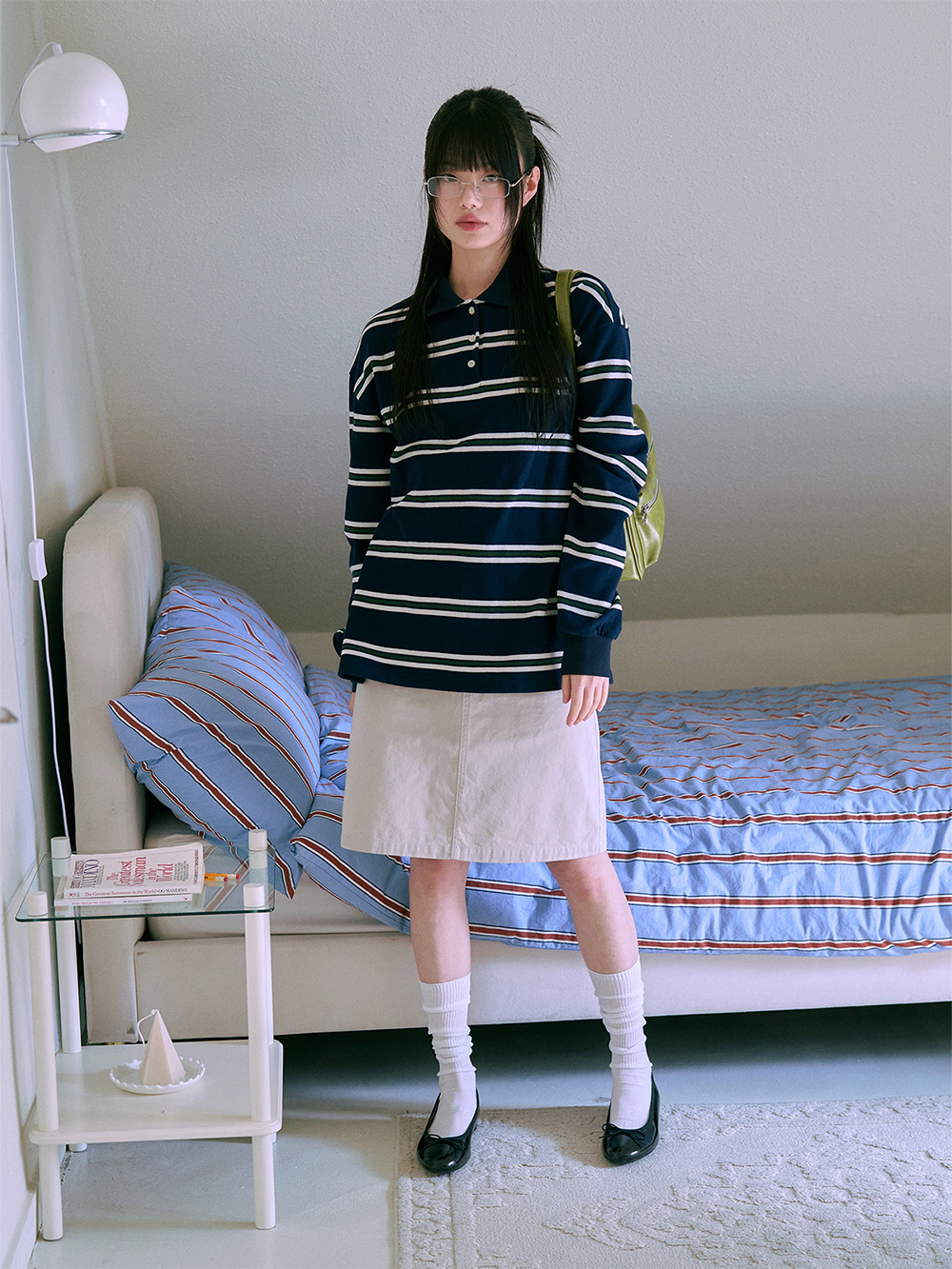 에프에이디 미디 스커트 베이지 | FAD | KREAM