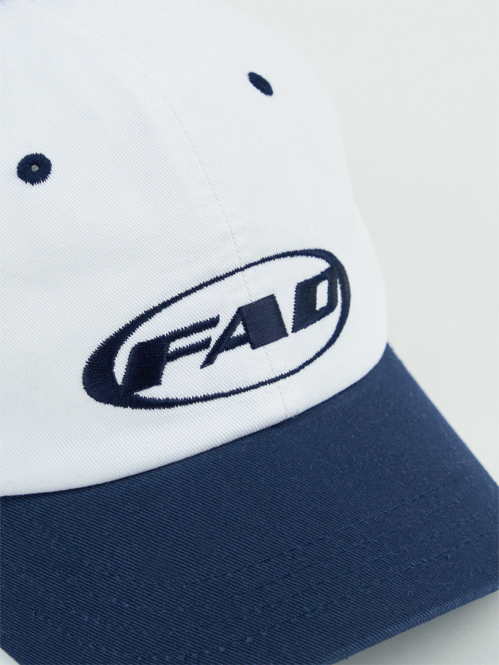 에프에이디 오리지널 로고 볼캡 화이트 네이비 | FAD | KREAM