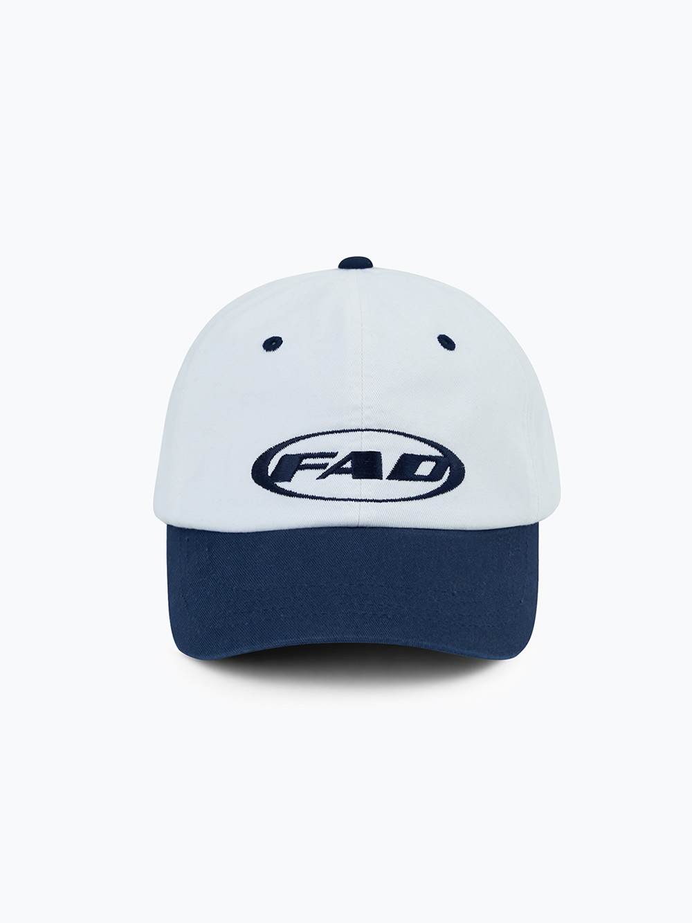 에프에이디 오리지널 로고 볼캡 화이트 네이비 | FAD | KREAM