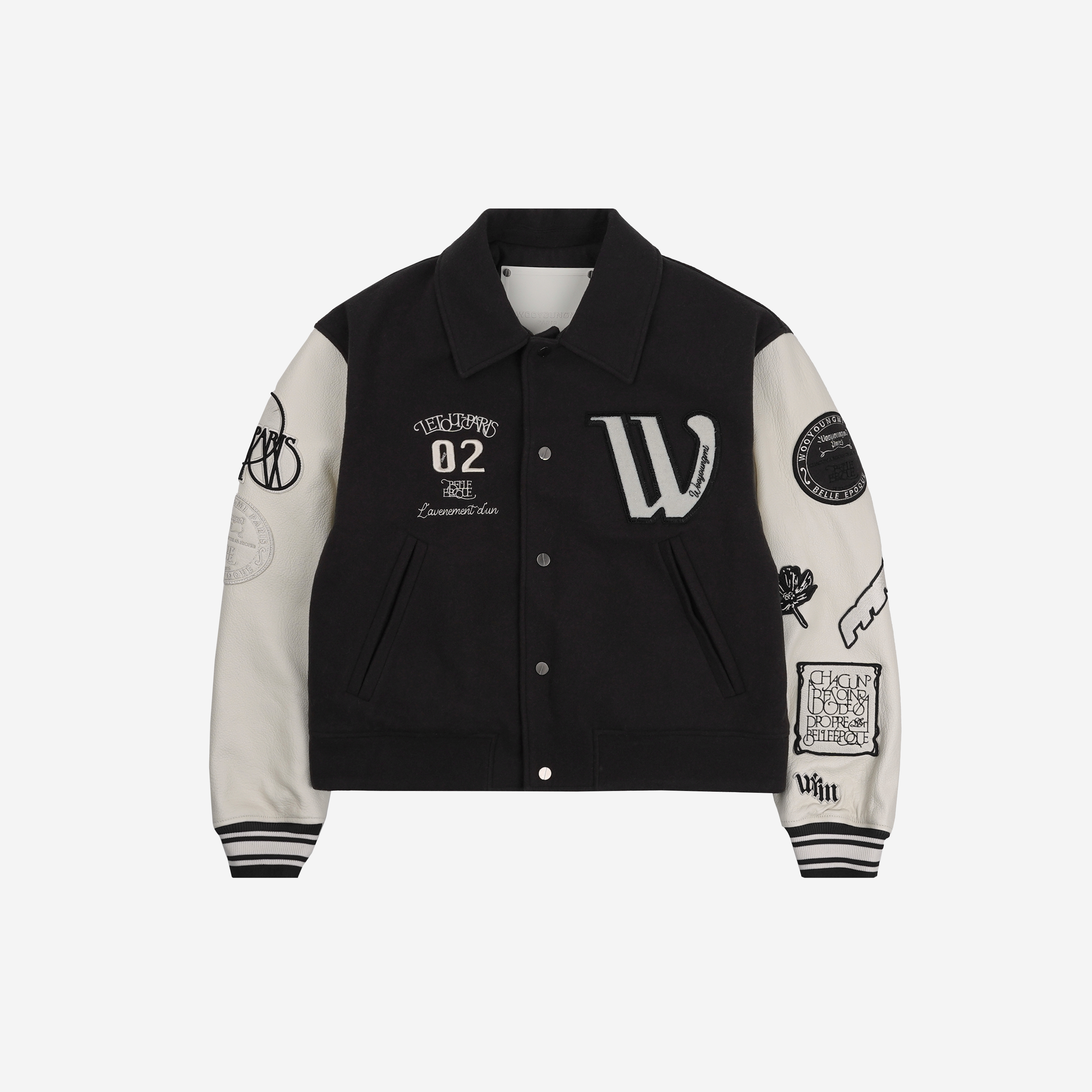 우영미 바시티 자켓 그레이 - 22FW | KREAM