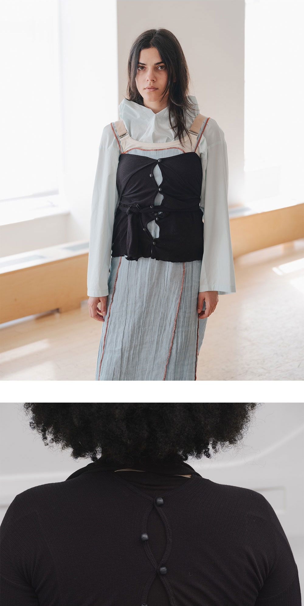 베이스레인지 우먼 타브 가디건 블랙 | Baserange | KREAM