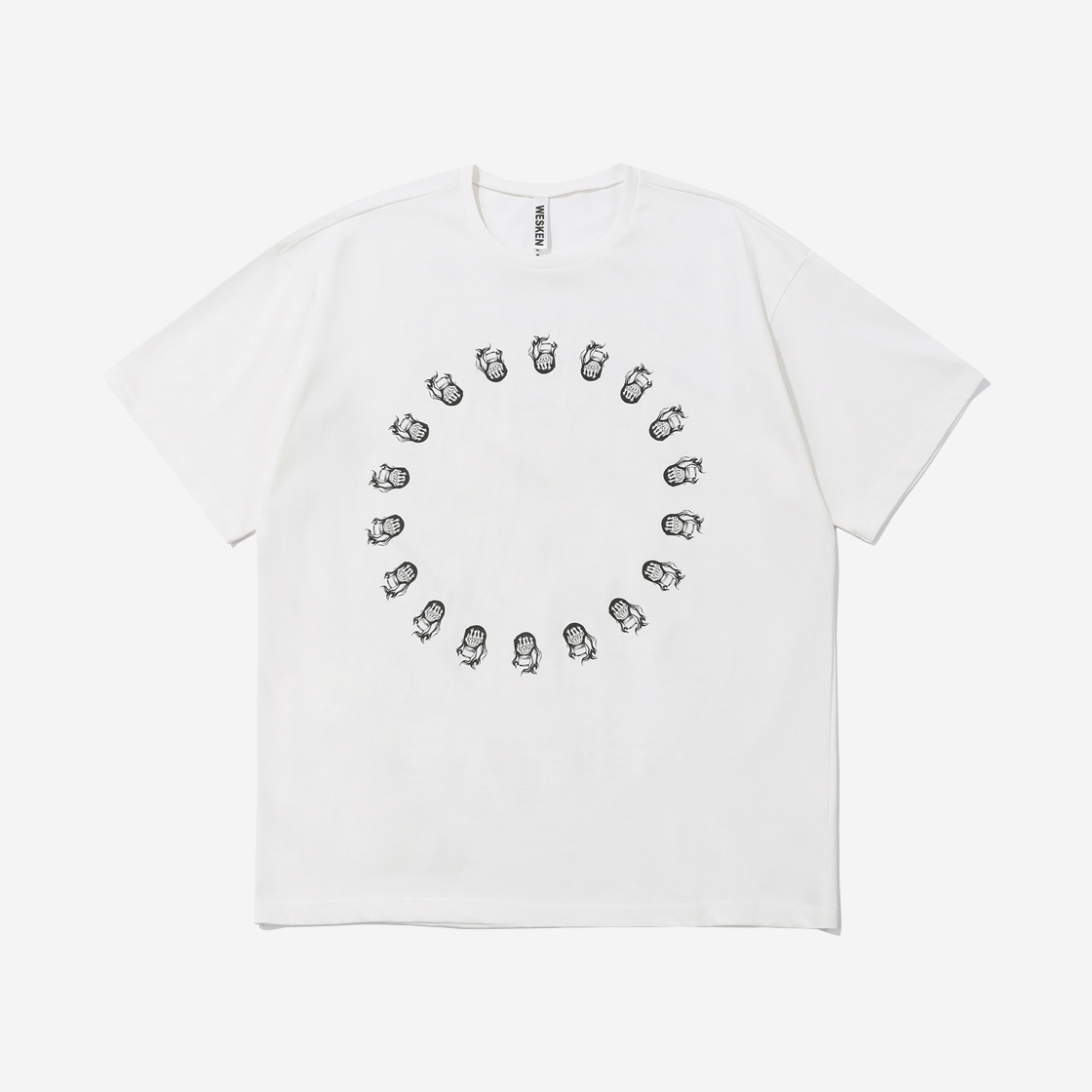 웨스켄 글러브 링 그래픽 티 화이트 | Wesken | KREAM