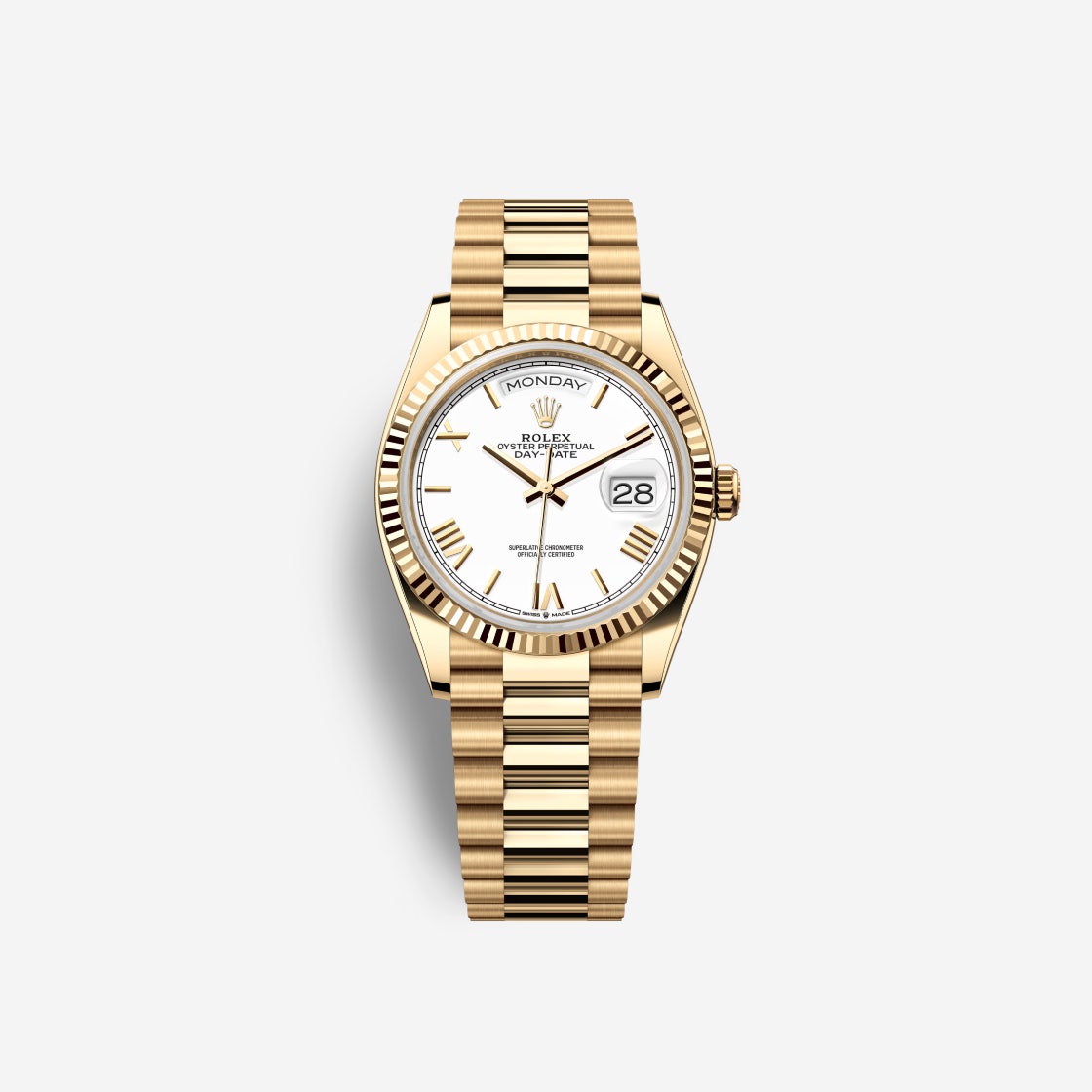 롤렉스 데이데이트 36mm 128238 화이트 로만 프레지던트 | Rolex | KREAM