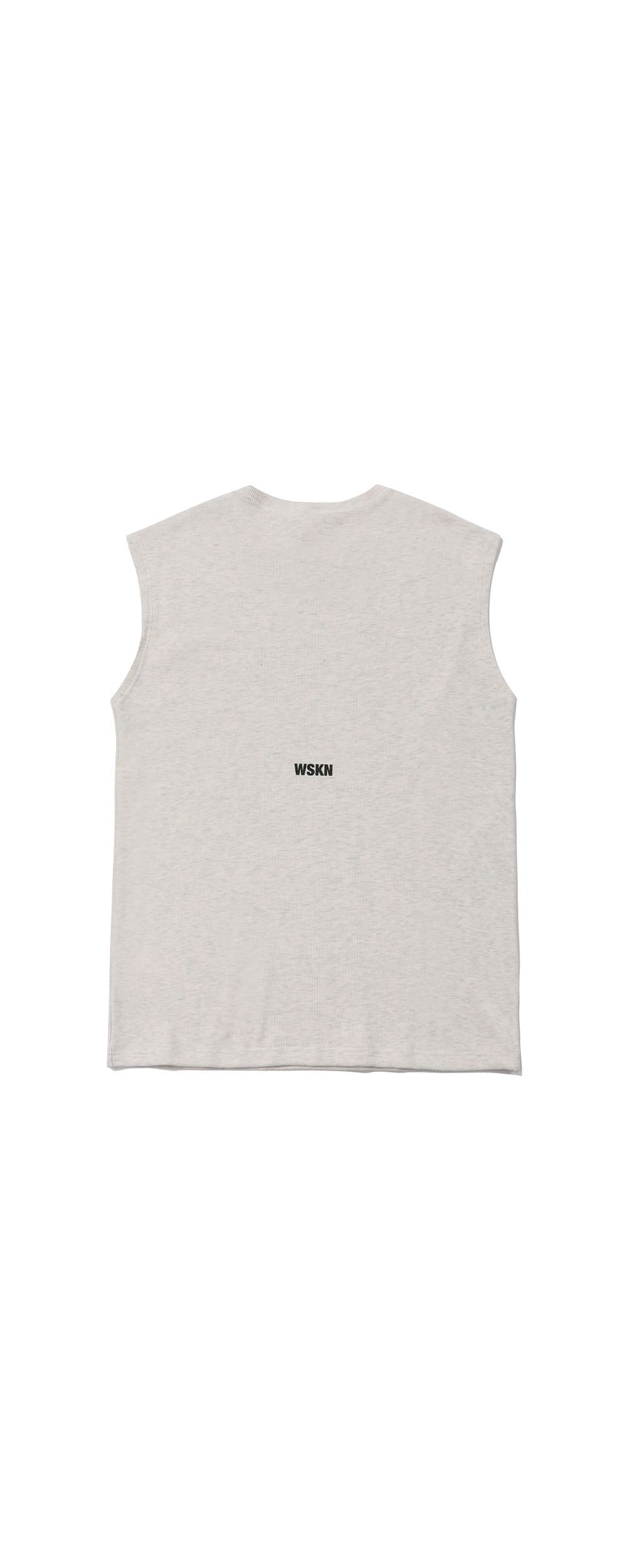 웨스켄 큐빅 디테일드 와플 슬리브리스 멜란지 | Wesken | KREAM