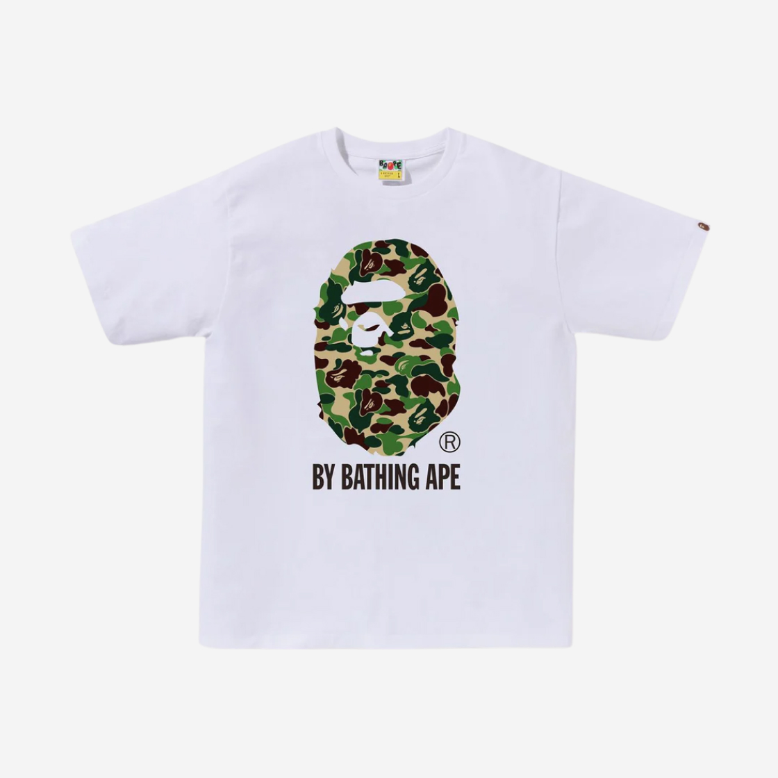 베이프 ABC 카모 바이 베이싱 에이프 티셔츠 화이트 그린 | BAPE | KREAM