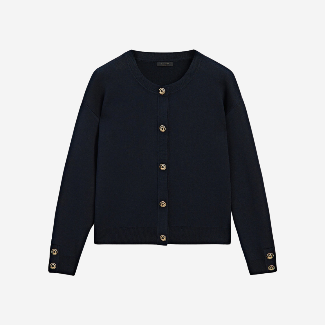 마시모두띠 스냅 버튼 니트 가디건 네이비 블루 | Massimo Dutti | KREAM