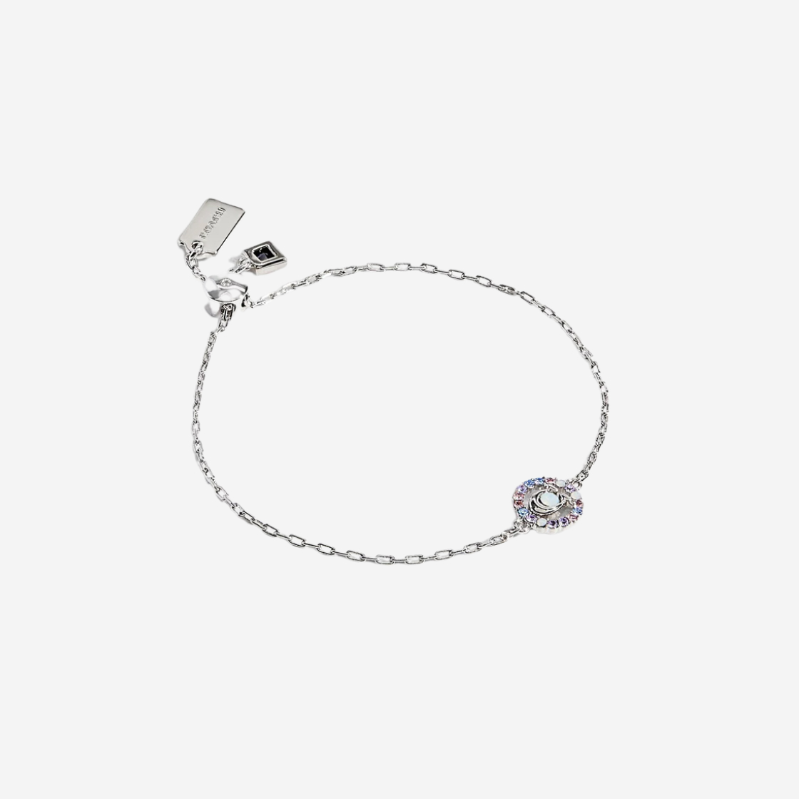 (W) 코치 시그니쳐 멀티컬러 크리스탈 슬라이더 브레이슬릿 실버 블루 | Coach | KREAM