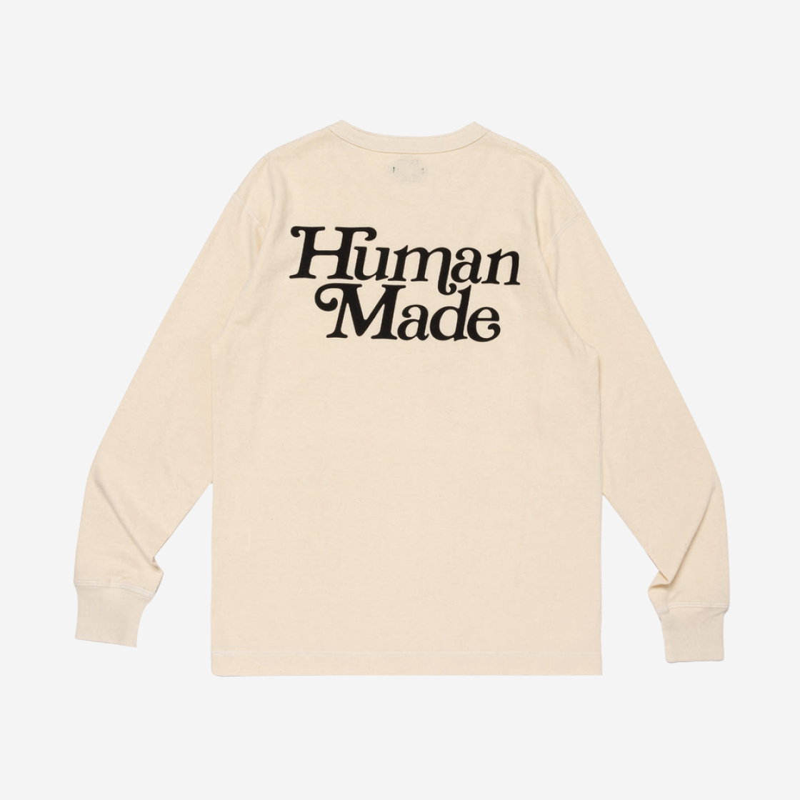휴먼 메이드 프로토타입 헨리 넥 롱슬리브 티셔츠 화이트 | Human Made | KREAM