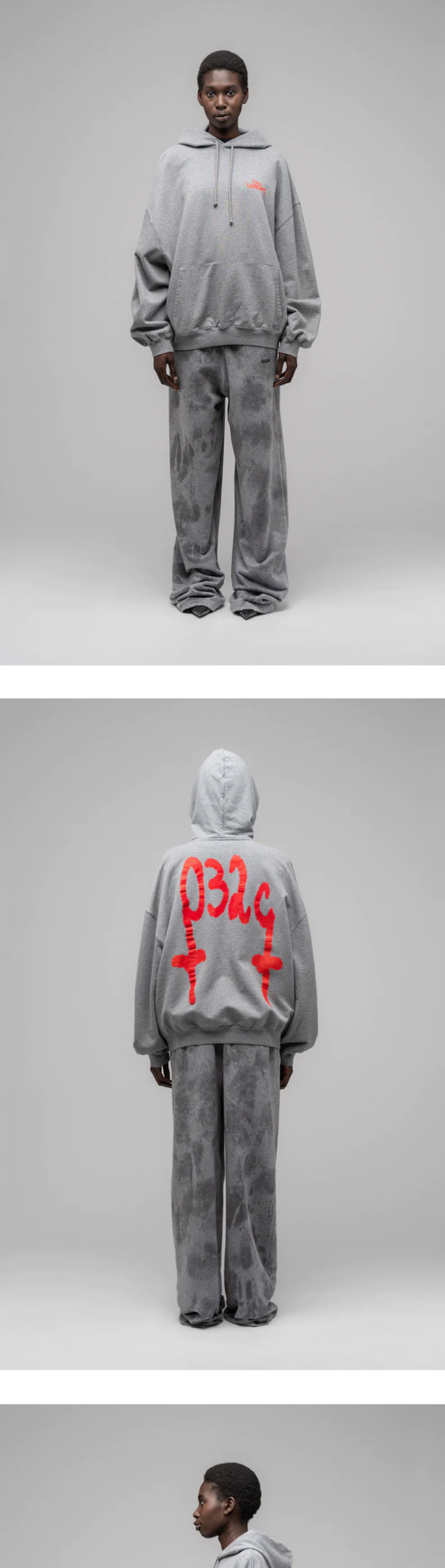 032c 메이헴 버블 후디 그레이 멜란지 | 032c | KREAM