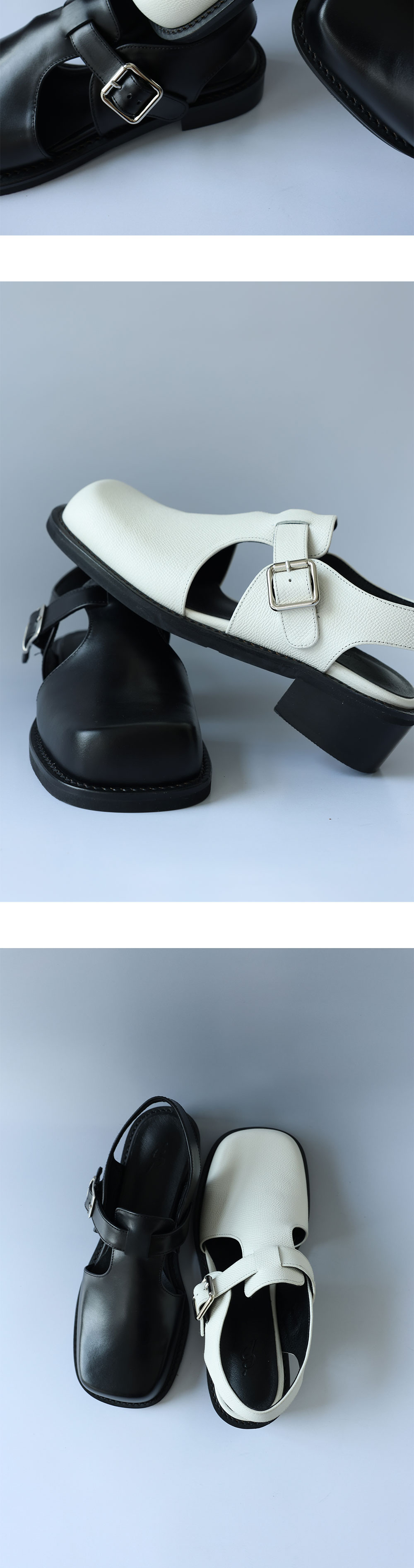 에핑글러 로우 샌들 블랙 (힐 2cm) | Epingler | KREAM