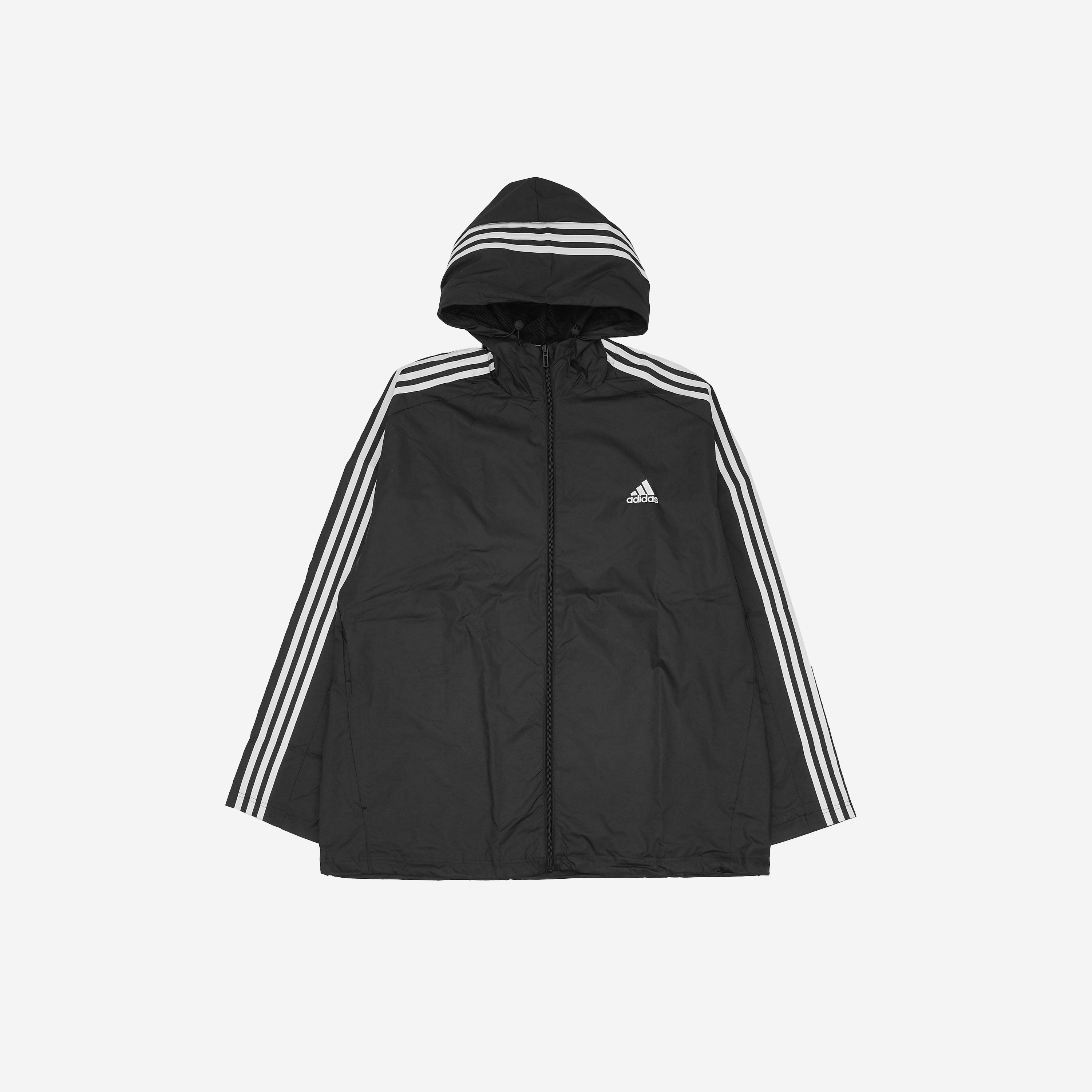아디다스 에센셜 3S 우븐 윈드브레이커 자켓 블랙 - KR 사이즈 | KREAM