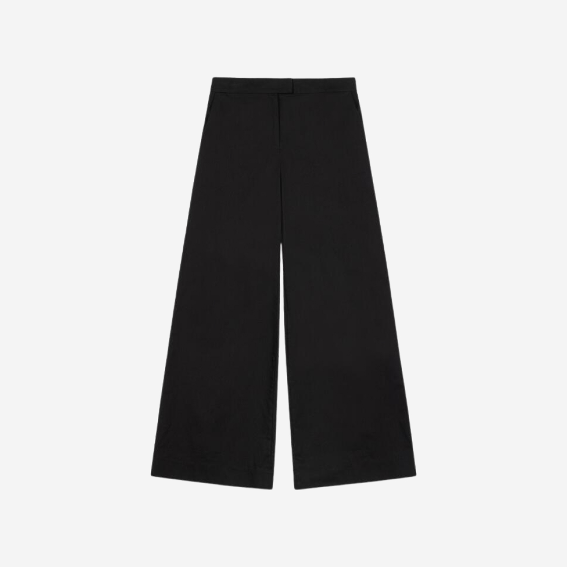 (W) 다이닛 스트라이프 와이드 레그 트라우저 블랙 | Deinet | KREAM