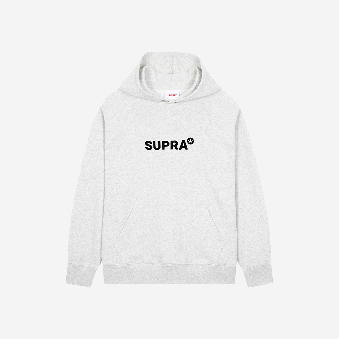 수프라 에센셜 베이직 스몰 로고 레글런 후드 그레이 | Supra | KREAM
