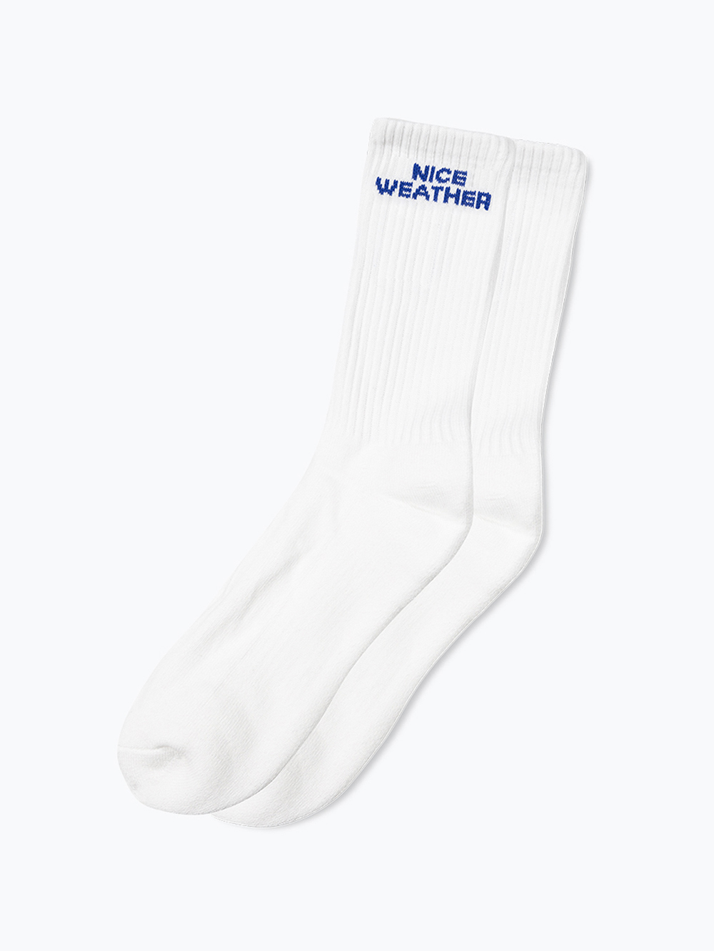 나이스웨더 어패럴 로고 크루 삭스 1P 화이트 | NICE WEATHER | KREAM