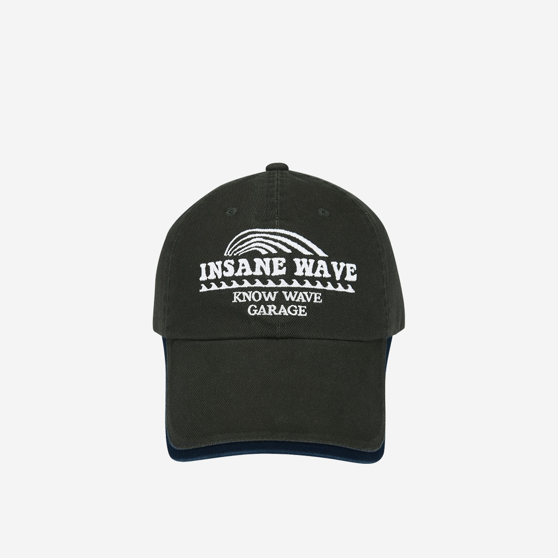 노우웨이브 X 인세인개러지 인세인 웨이브 볼캡 차콜 | Knowwave | KREAM