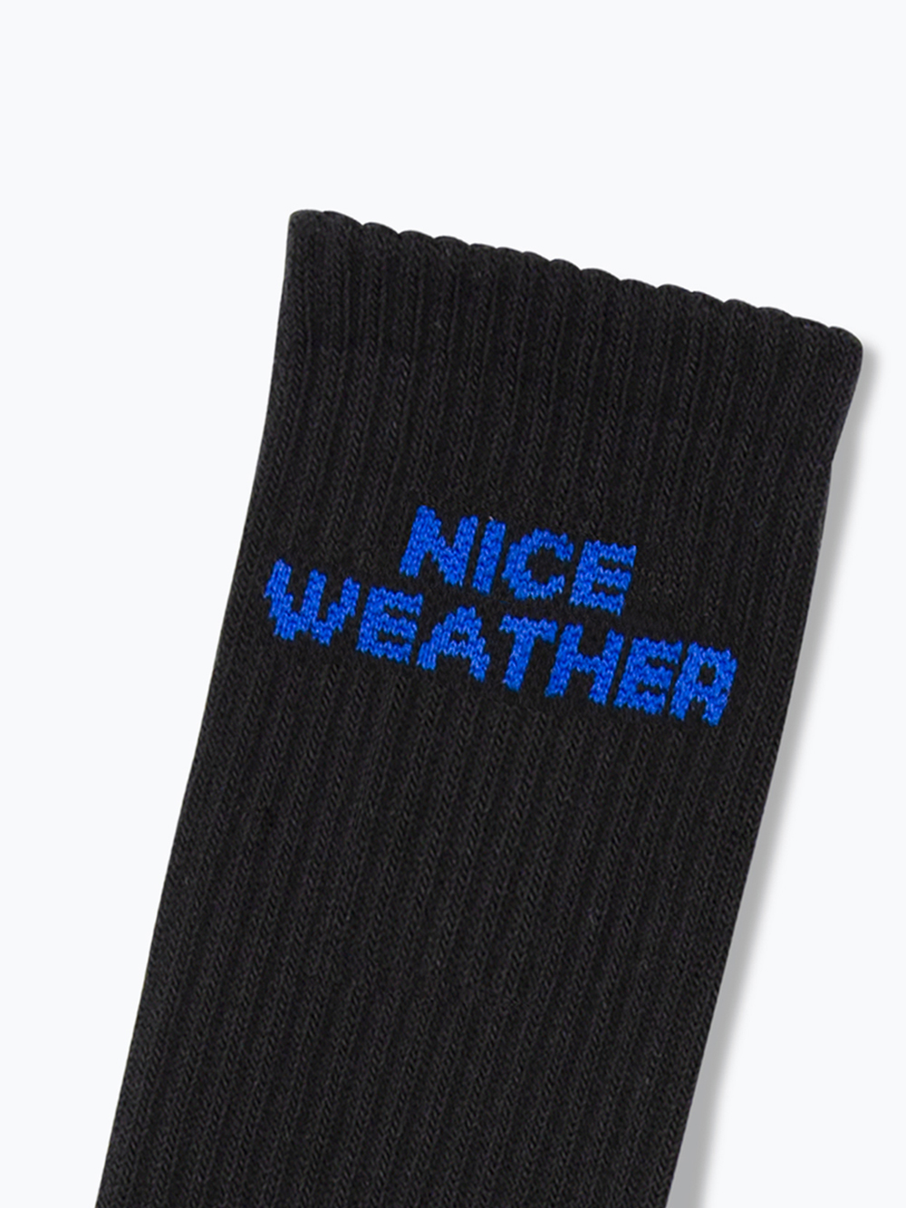 나이스웨더 어패럴 로고 크루 삭스 1P 블랙 | NICE WEATHER | KREAM