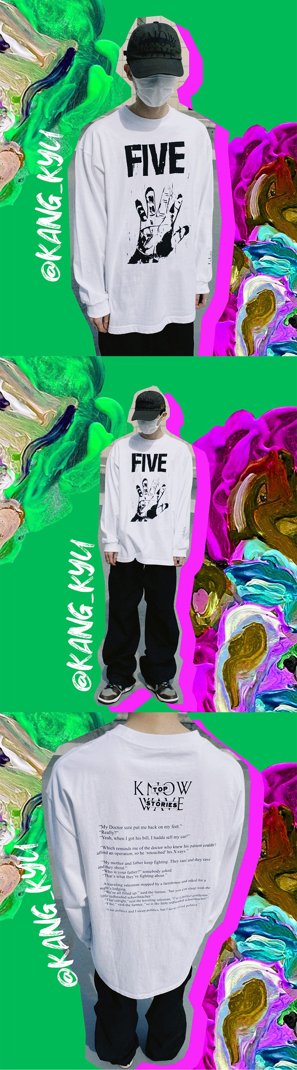 노우웨이브 파이브핑거 티셔츠 화이트 | Knowwave | KREAM