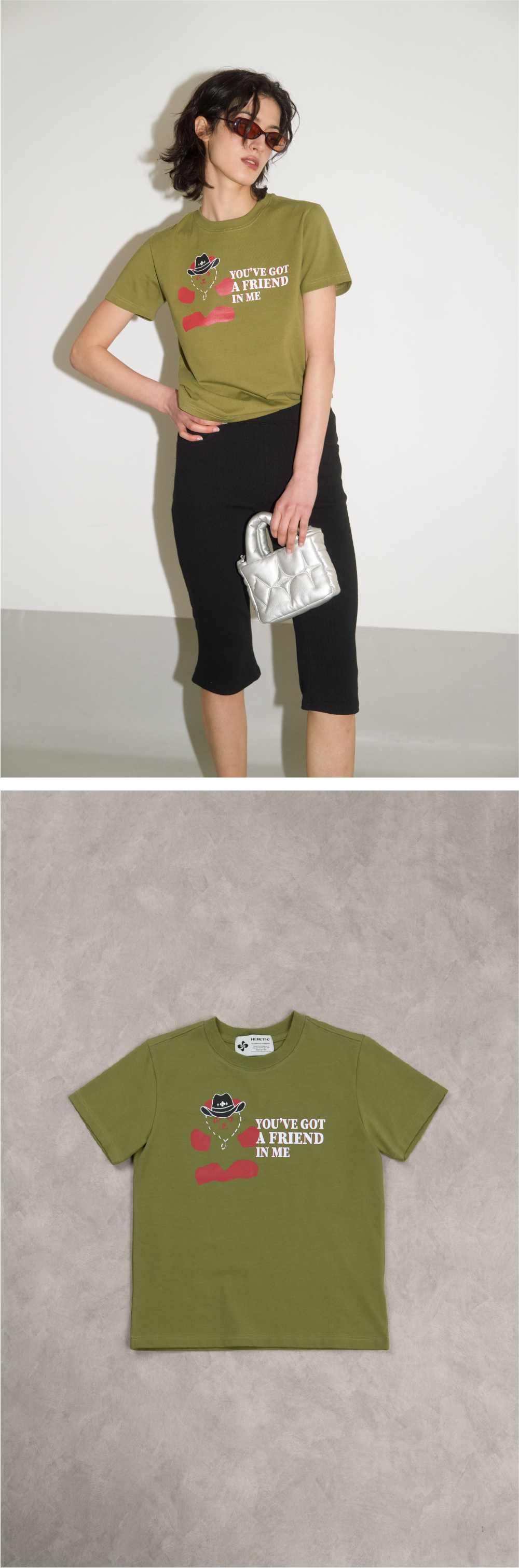 헤레틱 카우보이 판다 티셔츠 올리브 | HERETIC | KREAM