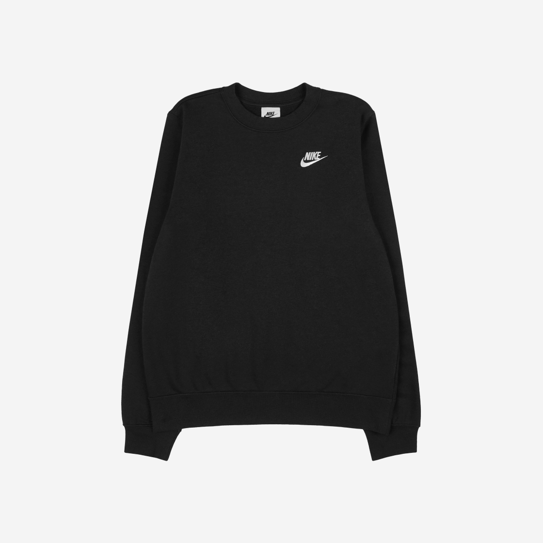 (W) 나이키 NSW 클럽 플리스 크루넥 스웨트셔츠 블랙 - US/EU | Nike | KREAM