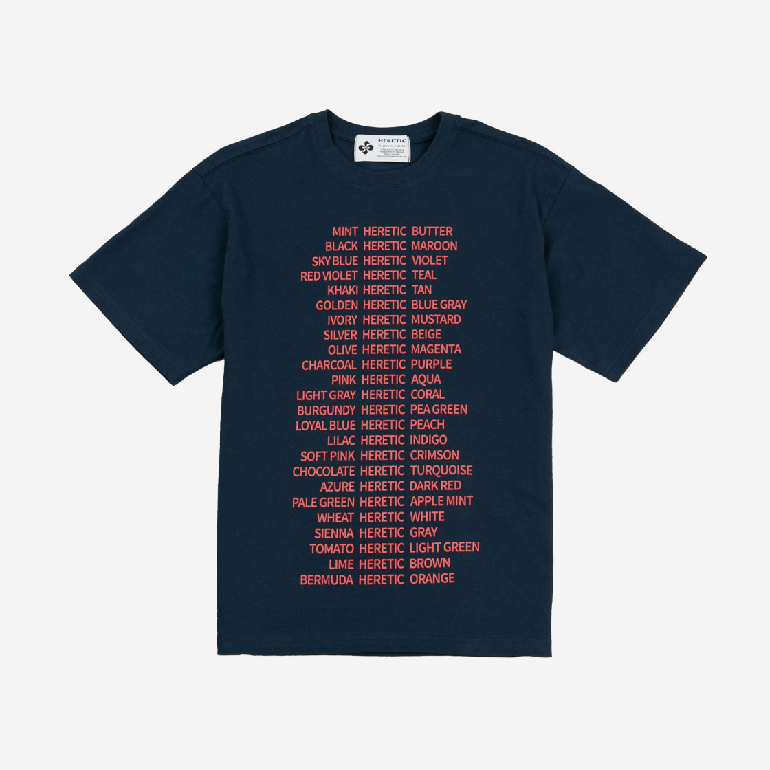헤레틱 칼라 팔레트 티셔츠 네이비 | HERETIC | KREAM
