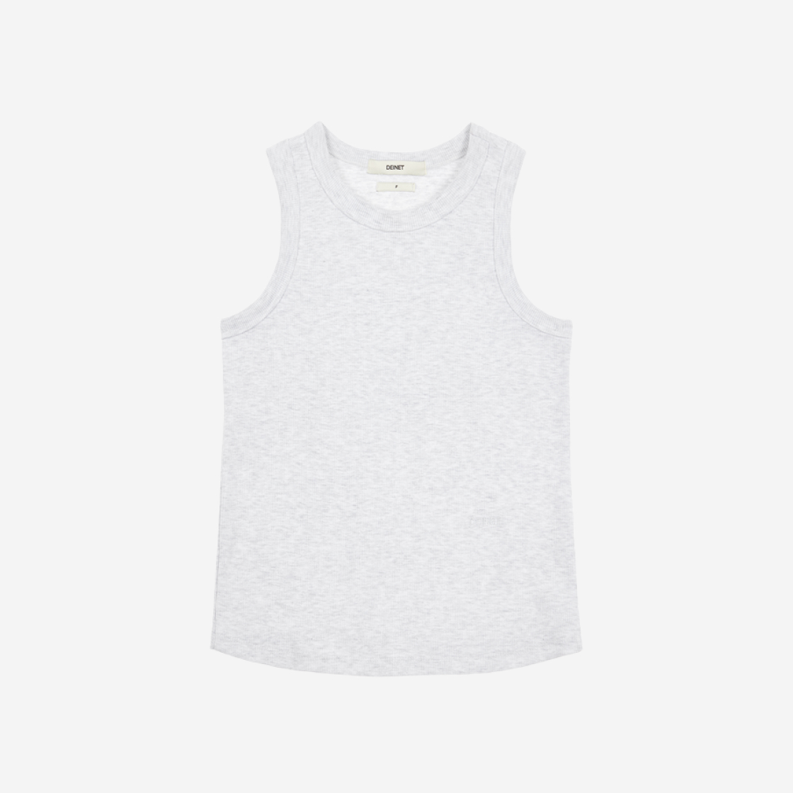 (W) 다이닛 립드 슬리브리스 화이트 멜란지 | Deinet | KREAM