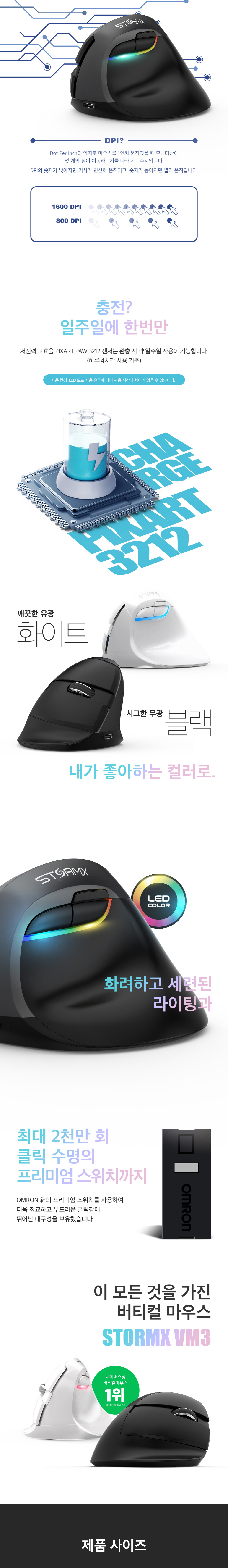 제닉스 STORMX VM3 무선 블루투스 버티컬 마우스 | XENICS | KREAM