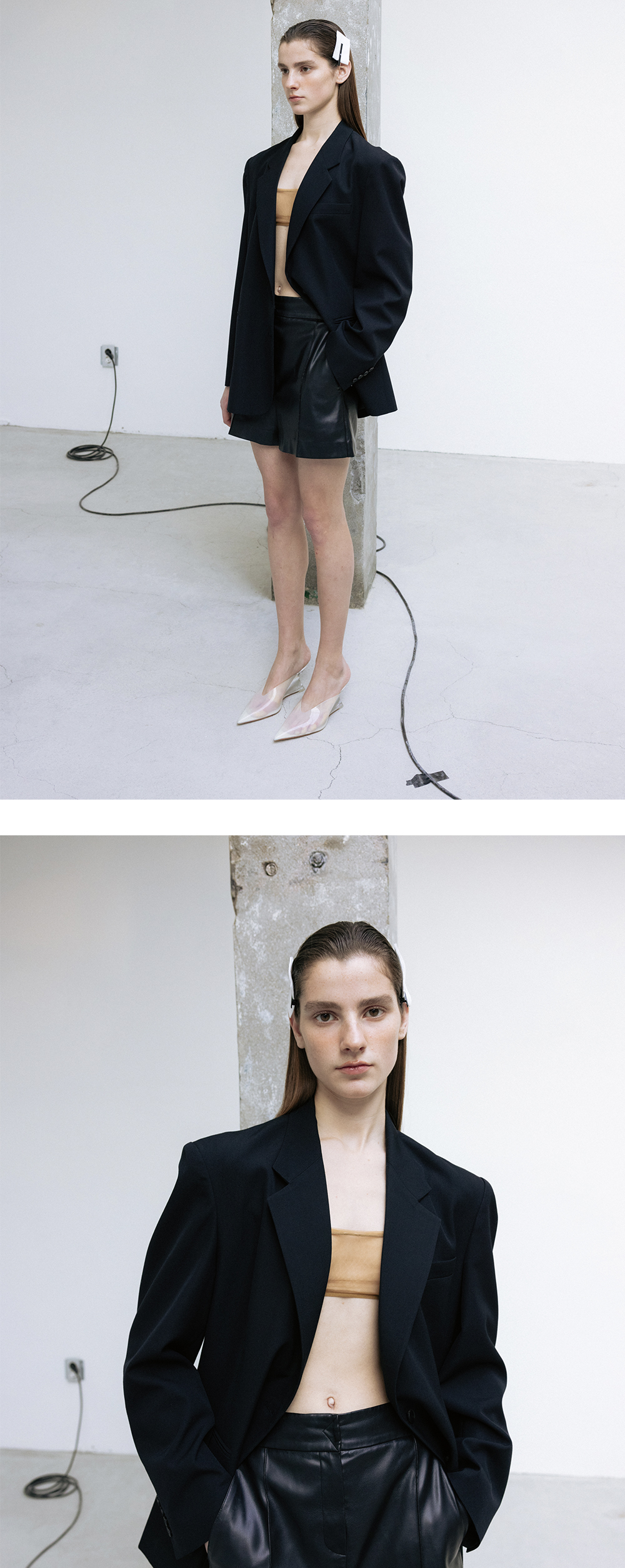 Leha 여성 바스티앙 램레더 반바지 블랙 | LEHA | KREAM