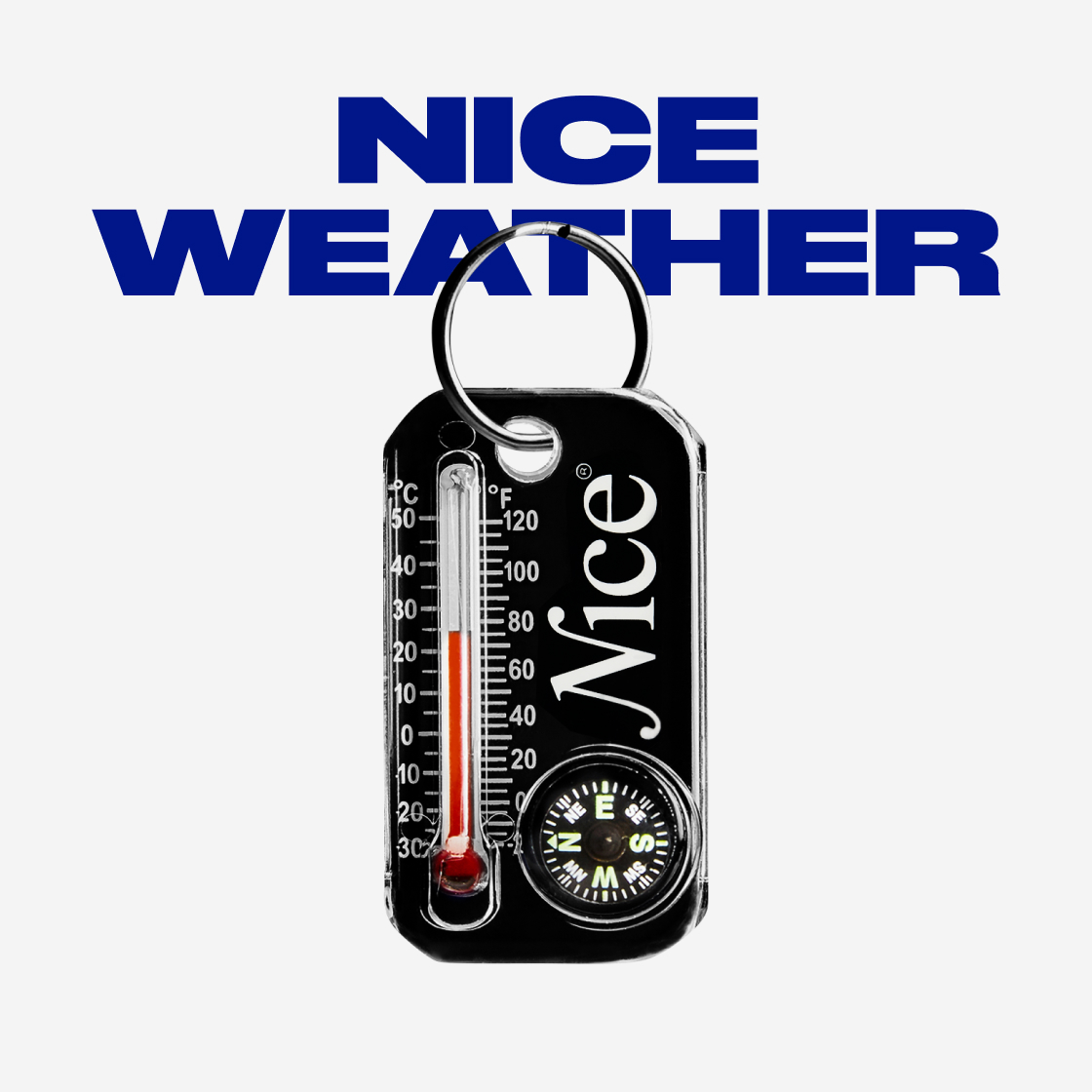 나이스웨더 어패럴 온도계 키링 블랙 | NICE WEATHER | KREAM