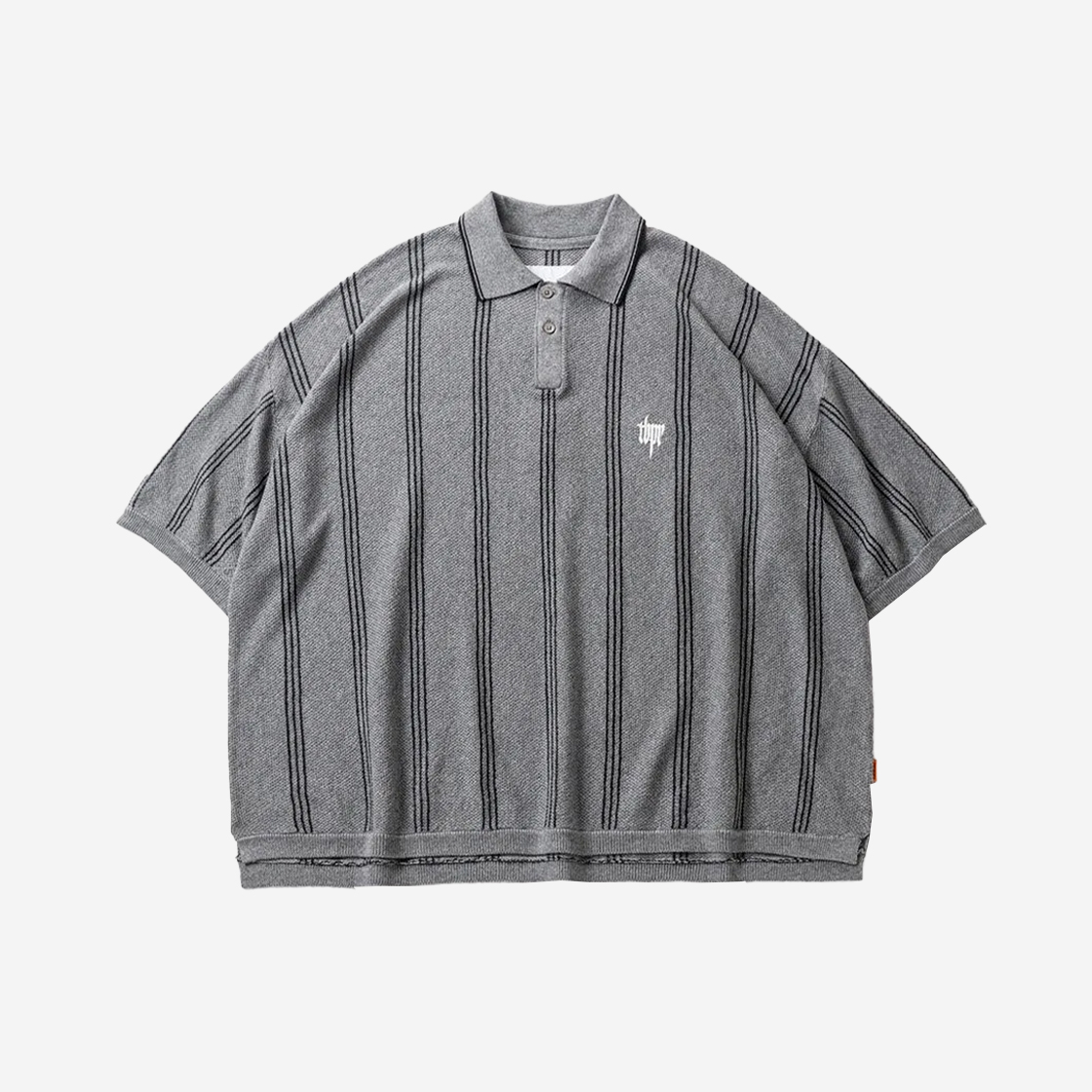 타이트부스 스트라이프 니트 폴로 올리브 | Tightbooth | KREAM