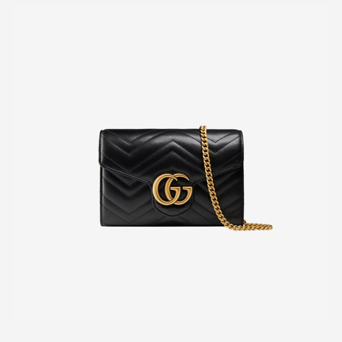 구찌 GG 마몽 마틀라세 미니백 블랙 | Gucci | KREAM