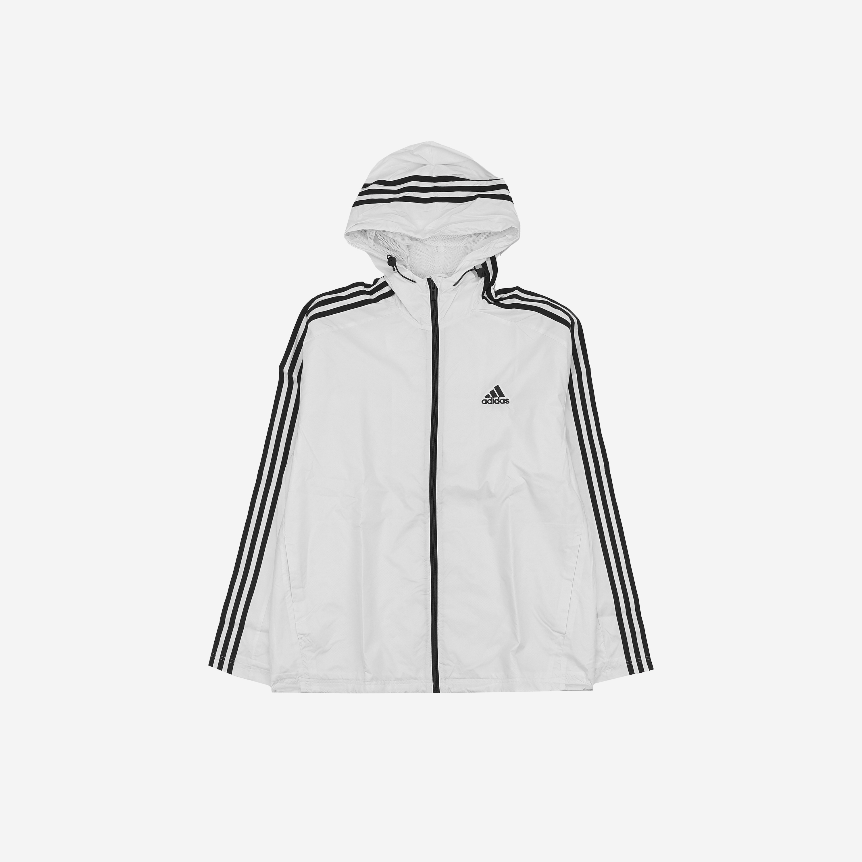 아디다스 에센셜 3S 우븐 윈드브레이커 자켓 화이트 - KR 사이즈 | KREAM