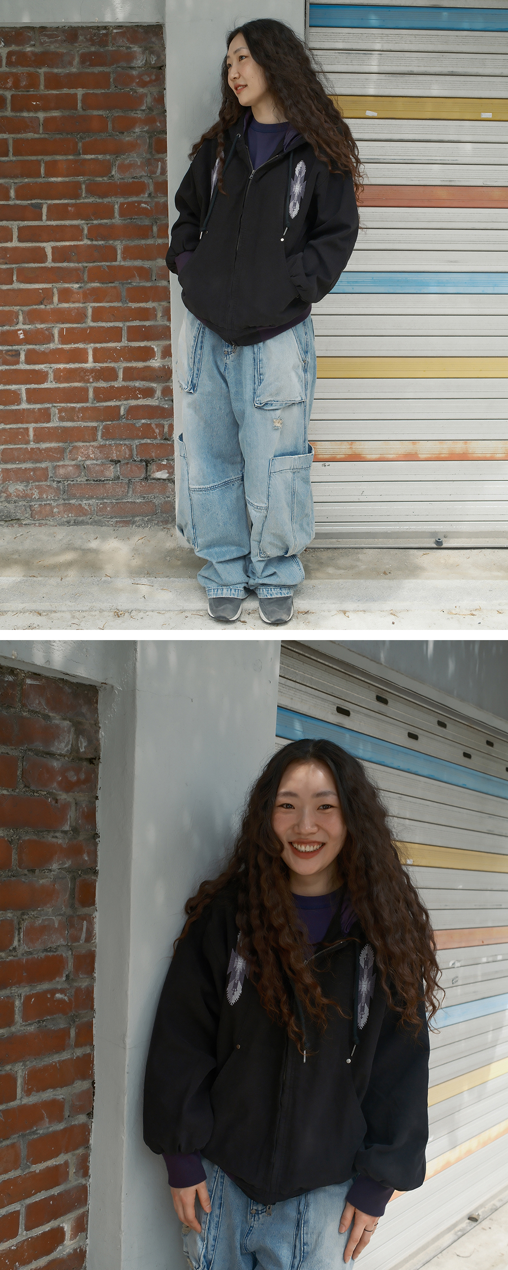 카락터 오르테가 워크 후드 집업 블랙 | Karactor | KREAM