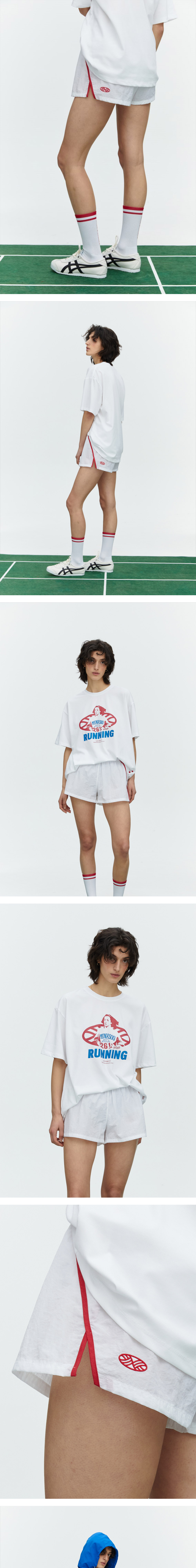 미나수 러닝 트랙 나일론 반바지 화이트 | MENASOO | KREAM