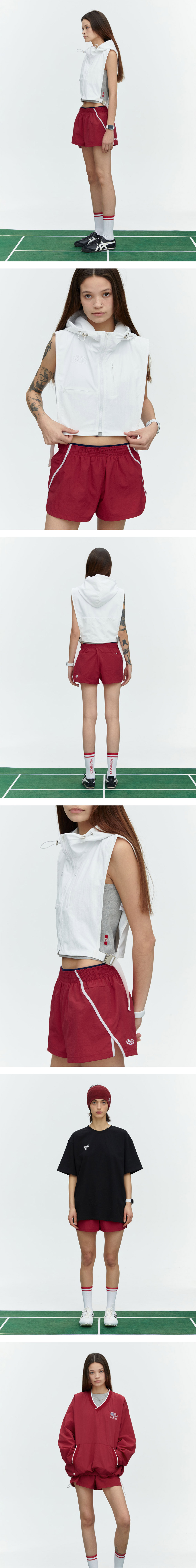 미나수 러닝 트랙 나일론 반바지 레드 | MENASOO | KREAM